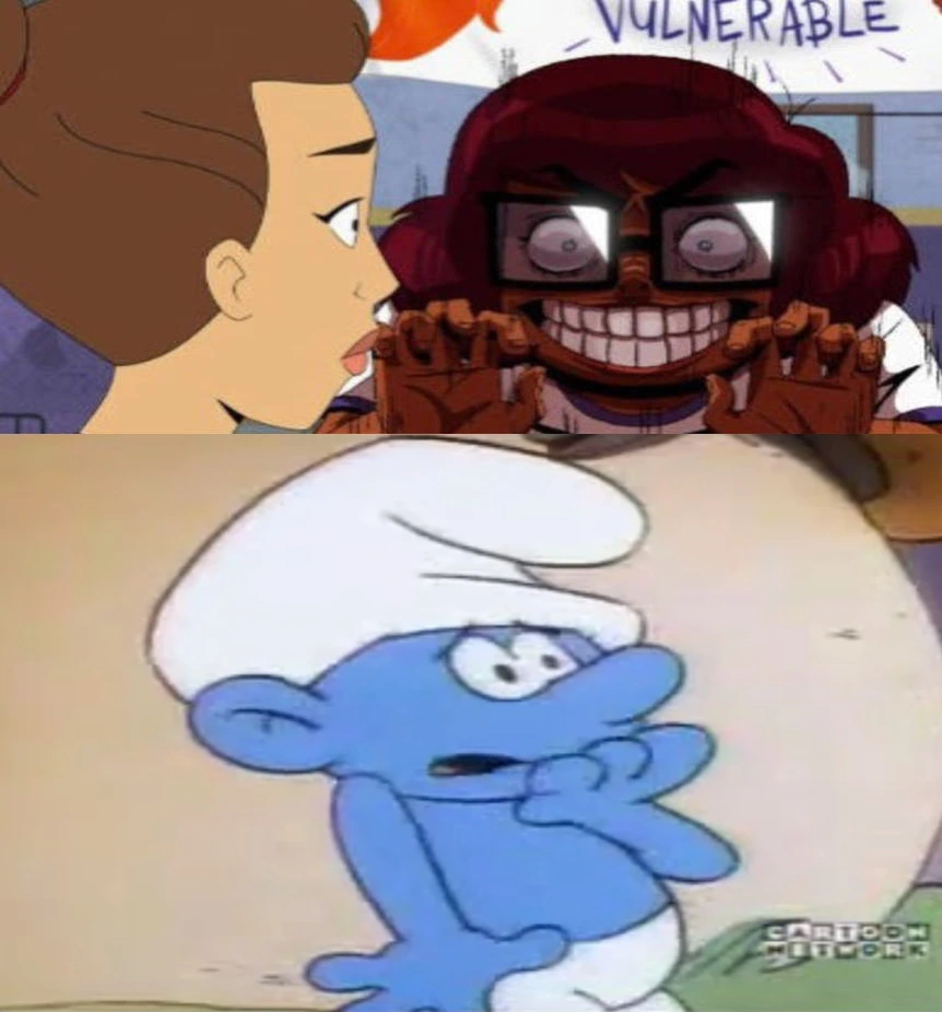 Smurf is Scared of Scary Velma by MaxietheFox2005 (DeviantArt stuff ...