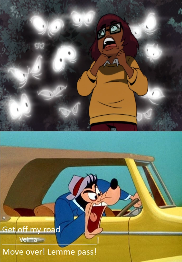 Goofy shouts at 2023 Velma Dinkley (DeviantArt stuff) | Fan art Fun ...