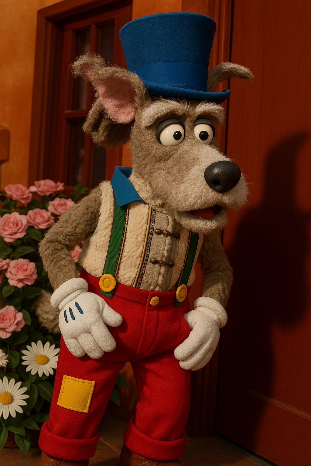 The Big Bad Wolf (Muppets) Dressed as Big Bad Wolf (Disney) (Copilot AI ...