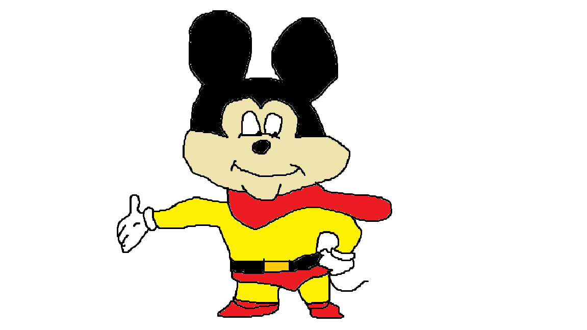 Mighty Mouse in style of Mickey Mouse (art STUFF) | Fan art Fun Wiki ...
