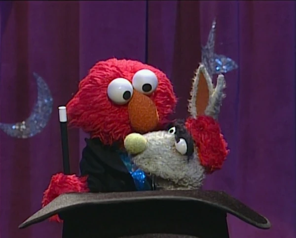 Elmo as the magician with Benny the Rabbit | Fan art Fun Wiki | Fandom