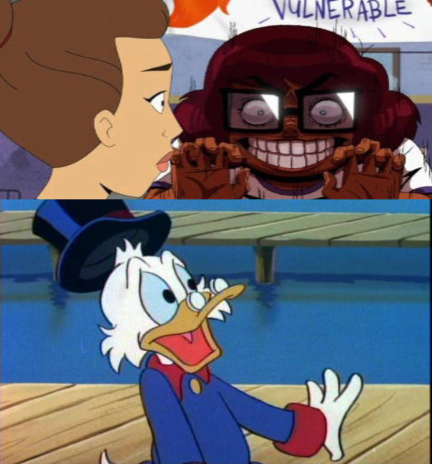 Scrooge Mcduck Is Scared Of Scary Velma By Maxiethefox2005 Deviantart
