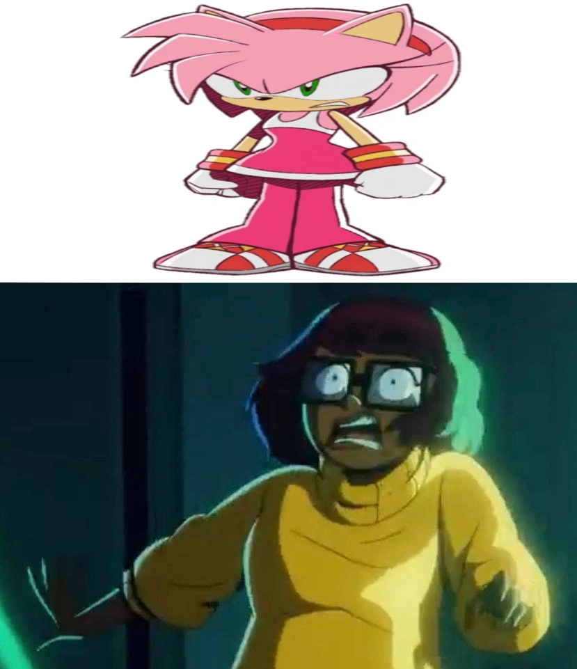 Velma Scared of Amy Rose by MaxietheFox2005 (DeviantArt stuff) | Fan ...