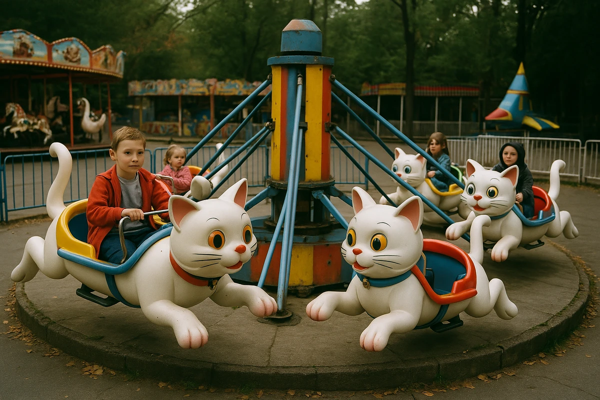 A mini jet themed cat kiddie ride (Copilot AI stuff) | Fan art Fun Wiki ...