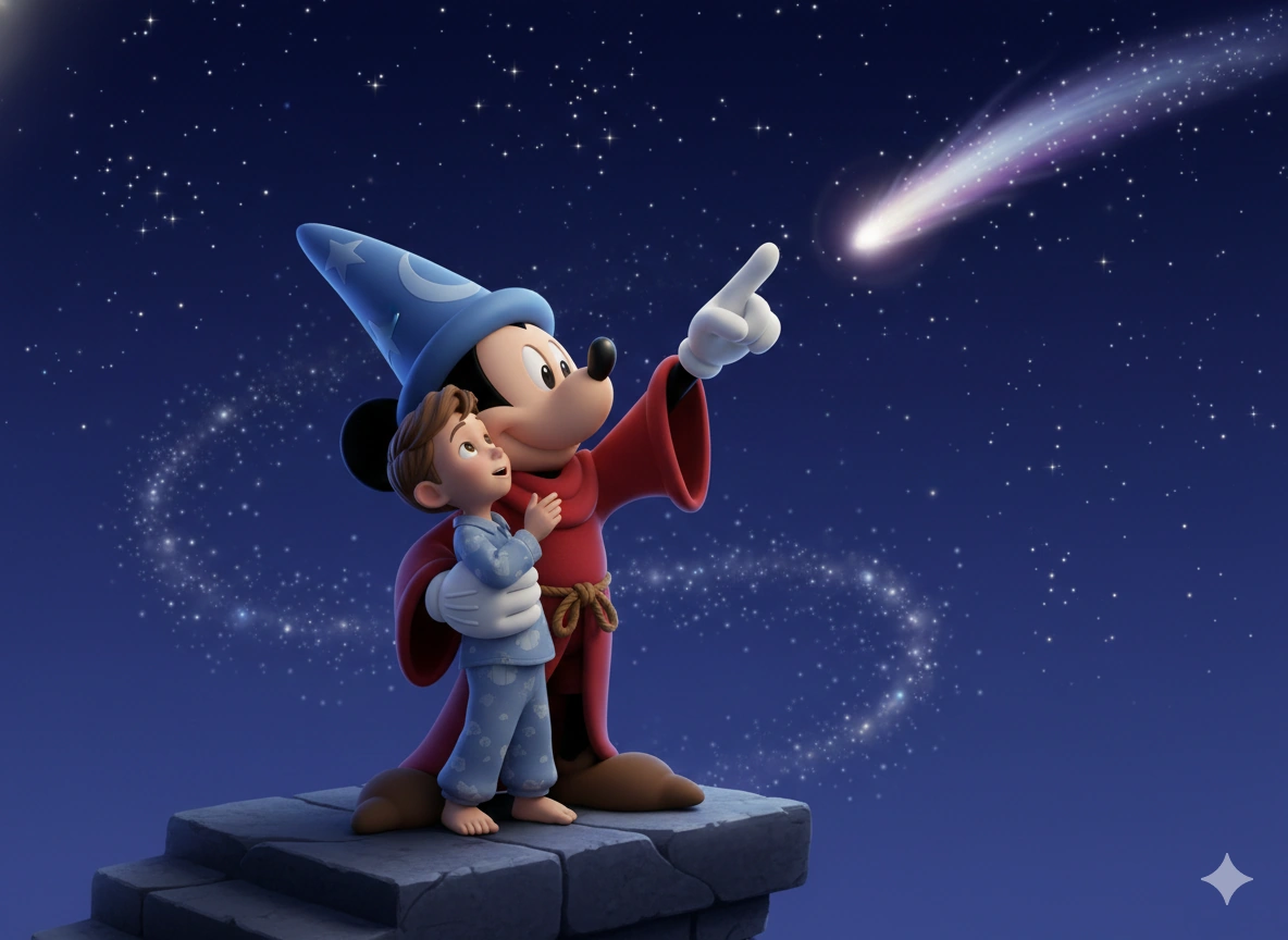 Sorcerer Mickey and his young son (Gemini) | Fan art Fun Wiki | Fandom