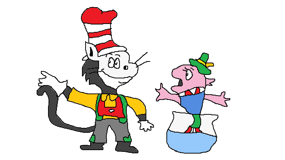 The Cat in the Hat and Karlos K. Krinklebine as Huckle Cat and Lowly ...