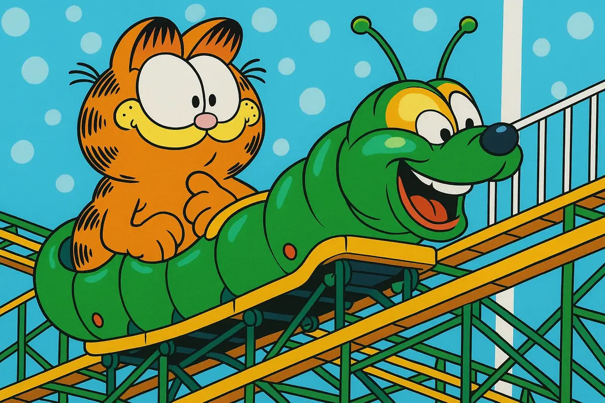 Garfield on Roller Coaster (ChatGPT stuff) | Fan art Fun Wiki | Fandom