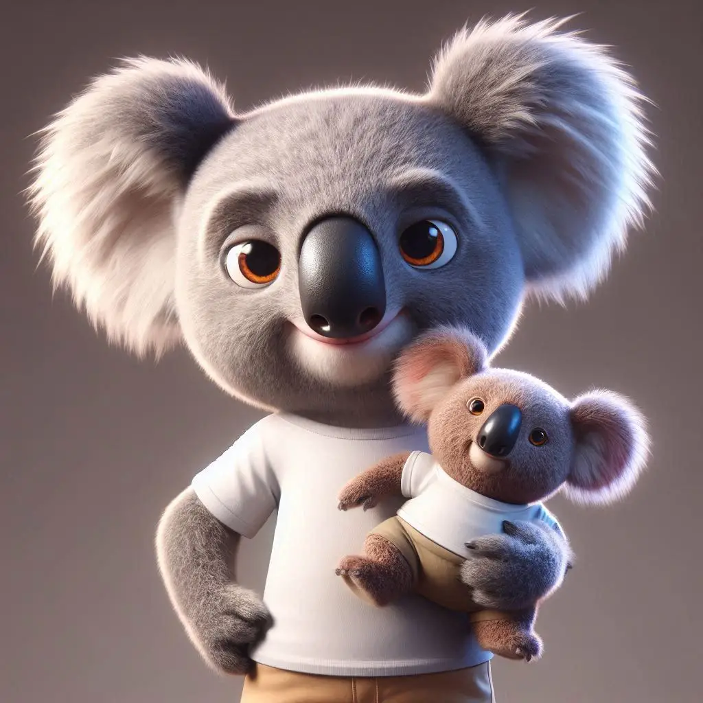 Nigel the Koala with Koala Toy (Bing AI) by MaxietheFox2005 (DeviantArt stuff) | Fan art Fun ...