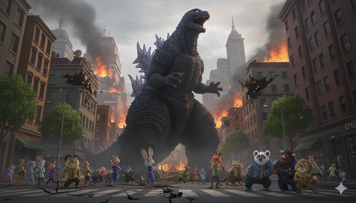 Godzilla Destroy Zootopia by SidabaTheToonLord (DeviantArt stuff) | Fan ...
