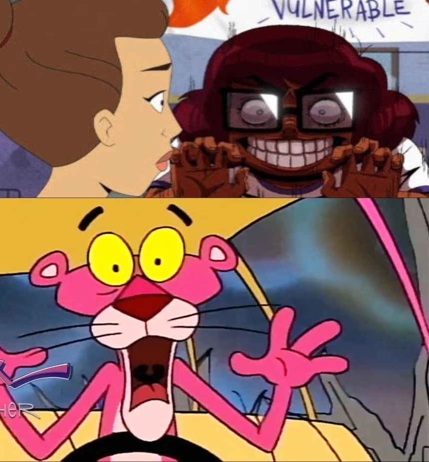 Pink Panther is Scared of Scary Velma by MaxietheFox2005 (DeviantArt ...