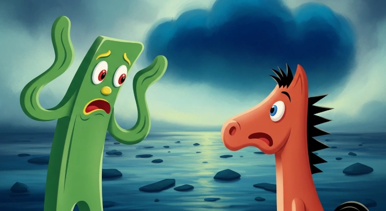 Gumby and Pokey in the spooky scary nightmare by MaxietheFox2005 ...