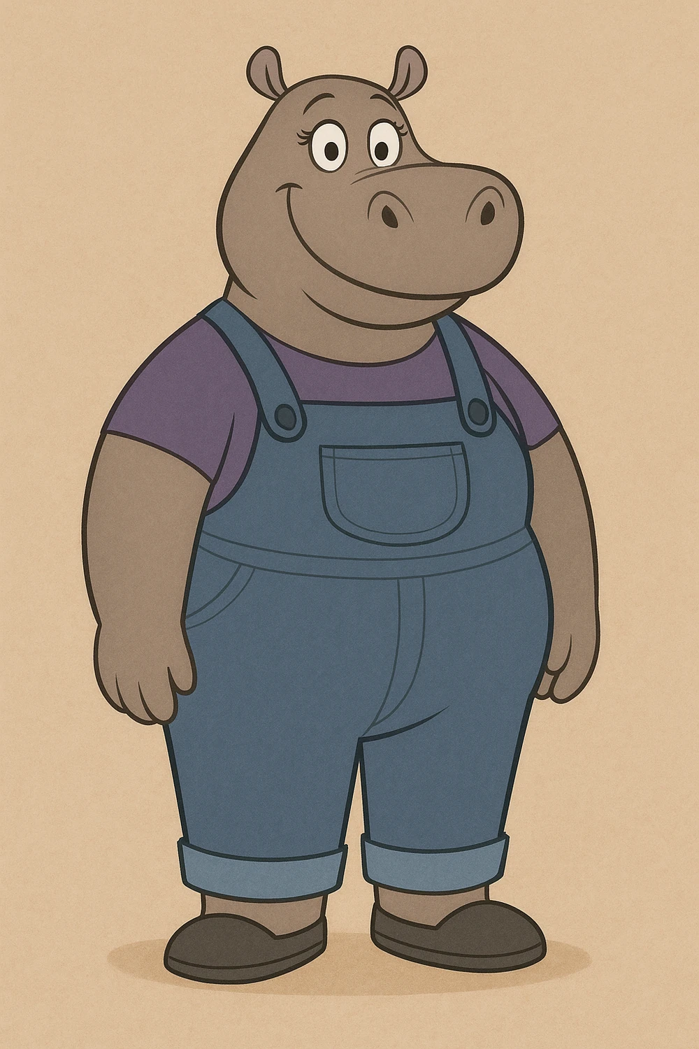 What if Gloria the Hippo Wears Overalls | Fan art Fun Wiki | Fandom
