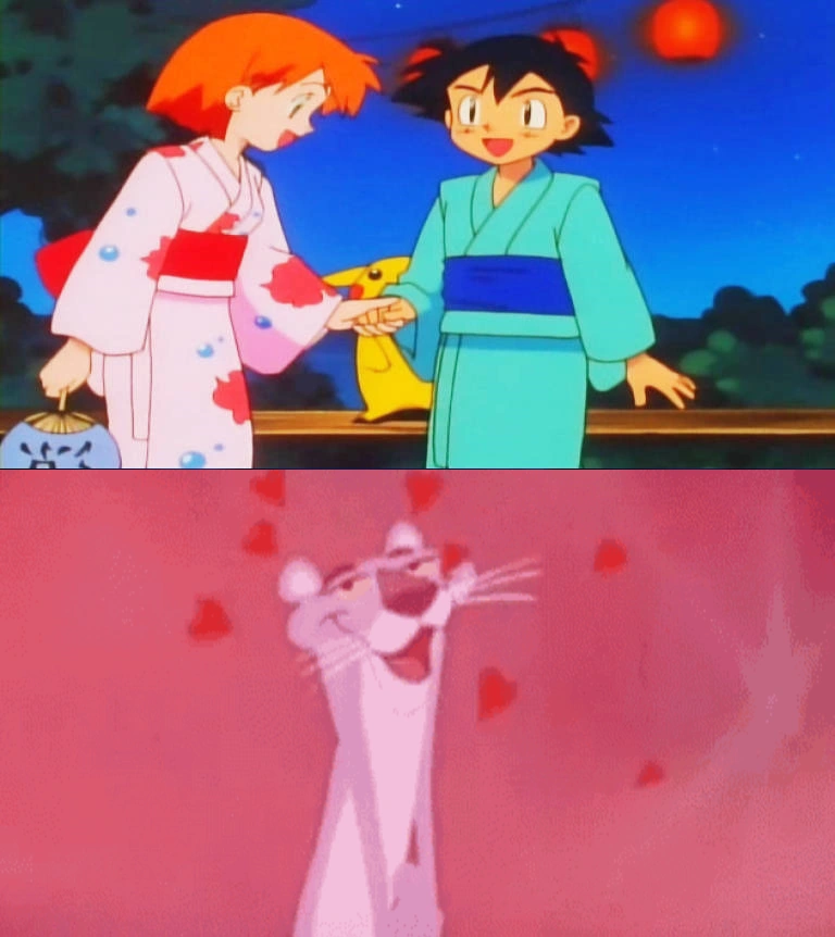 Pink Panther loves PokeShipping by MaxietheFox2005 (DeviantArt stuff) | Fan art Fun Wiki | Fandom