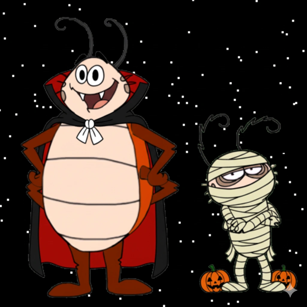Rube Roach and Reg Roach in Halloween outfits (Gemini) | Fan art Fun ...
