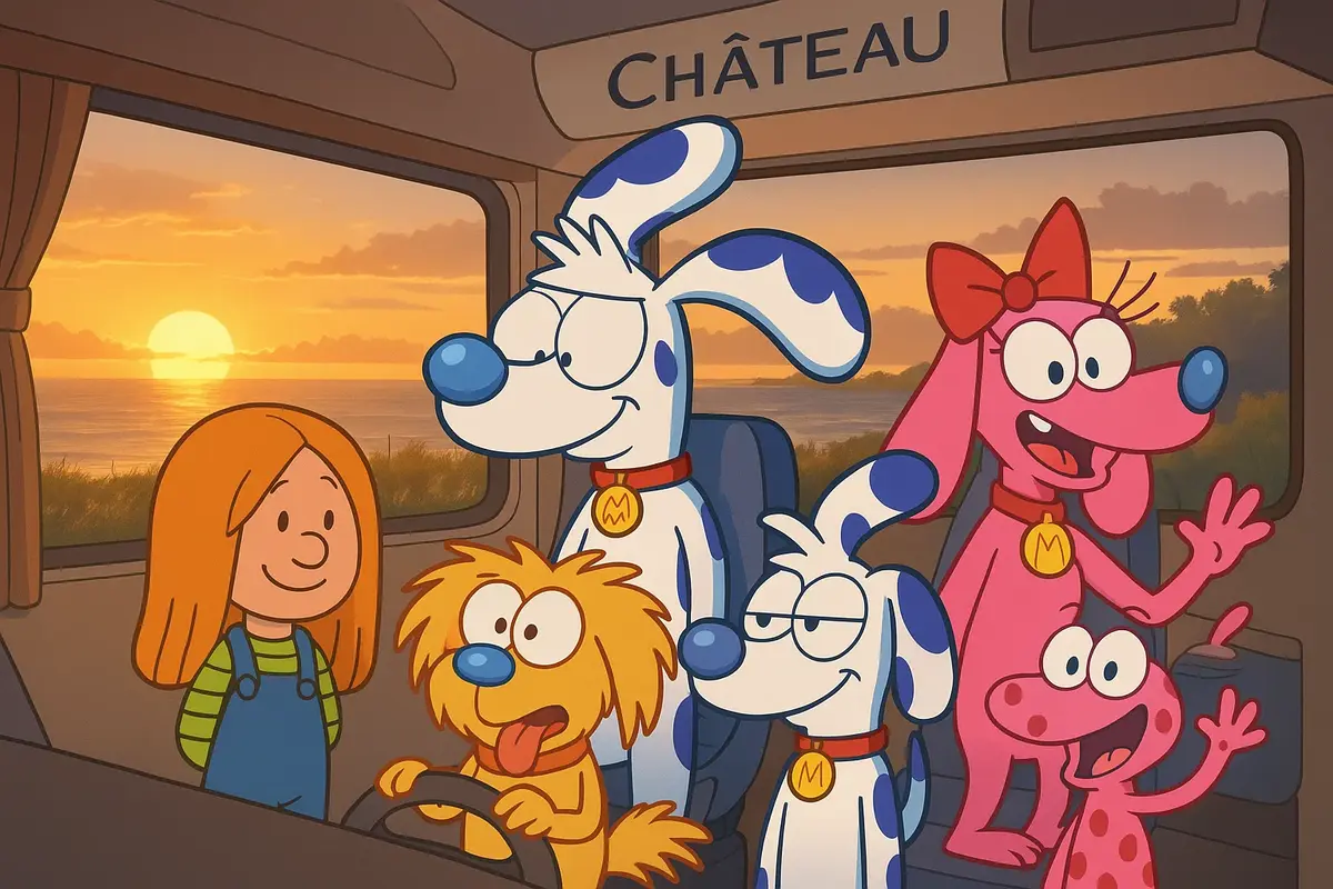 Ralph, Mitzy and Scribble (The Secret Files of the Spy Dogs) is riding in the motorhome to sees ...