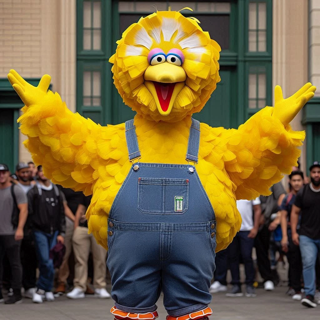 Big Bird walks down to Staten Island | Fan art Fun Wiki | Fandom