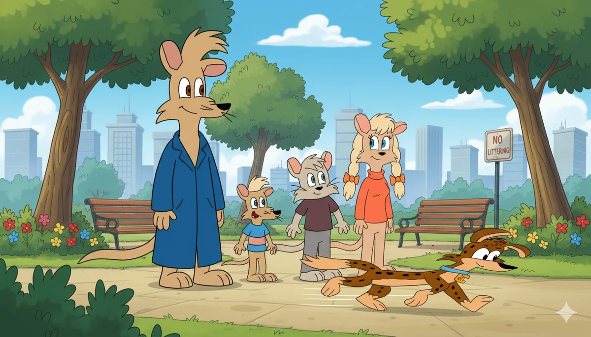 Timmy Brisby, Jenny McBride, Martin Brisby, Jonathan Brisby II and Gary ...