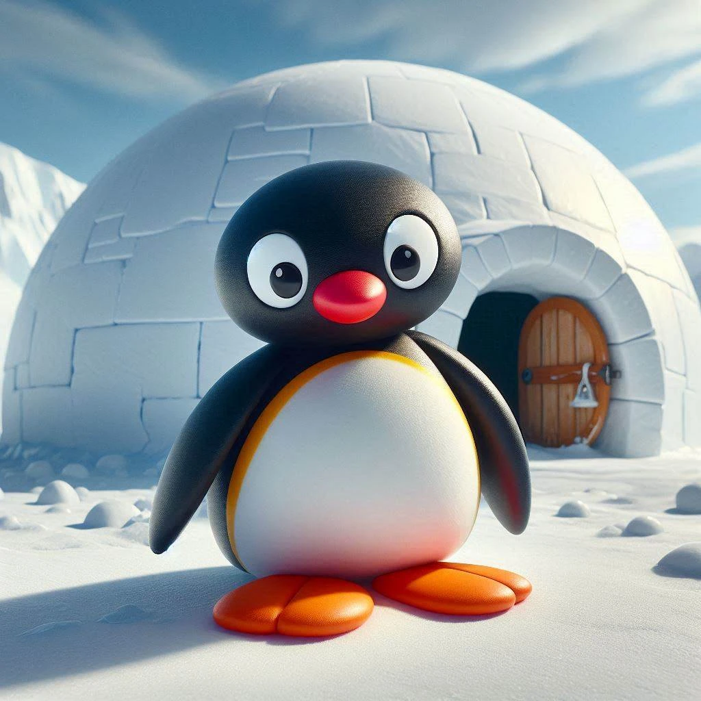 Pingu at igloo (AI stuff) | Fan art Fun Wiki | Fandom