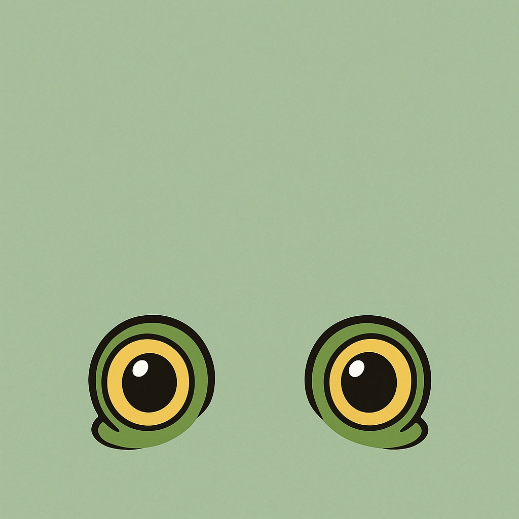 Frog eyes in the cartoon background (Copilot AI stuff) | Fan art Fun ...