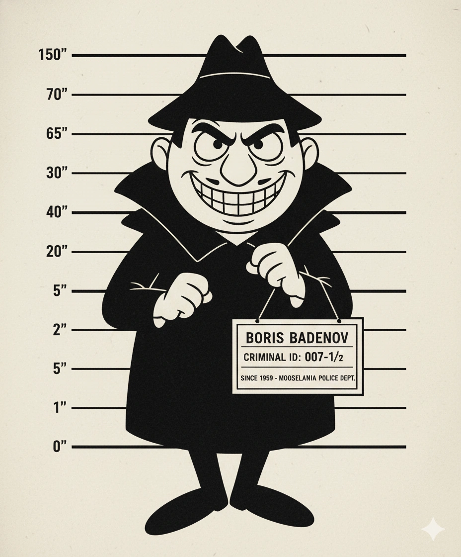 Boris Badenov from Rocky and Bullwinkle Mugshot since 1959 (Gemini ...
