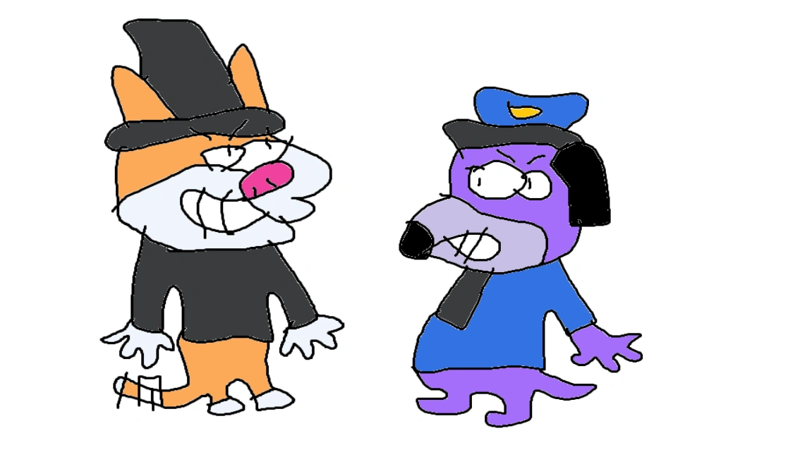 Rowdy and Peanut (David Feiss style) (art STUFF) | Fan art Fun Wiki ...