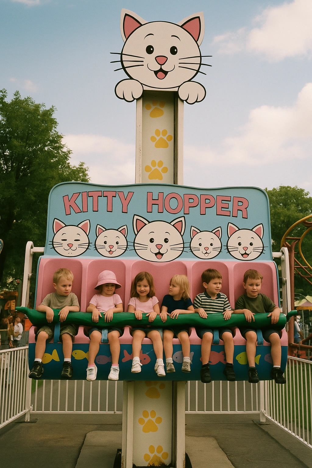 A frog hopper themed kitty cat ride (Copilot AI stuff) | Fan art Fun ...