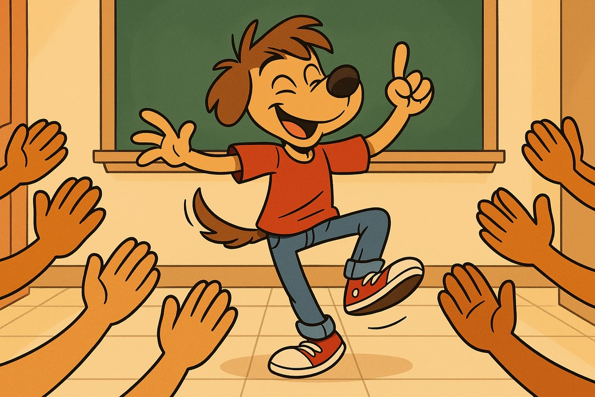 Teen dog dances with clapping teen animals cheered (Copilot AI stuff) | Fan art Fun Wiki | Fandom