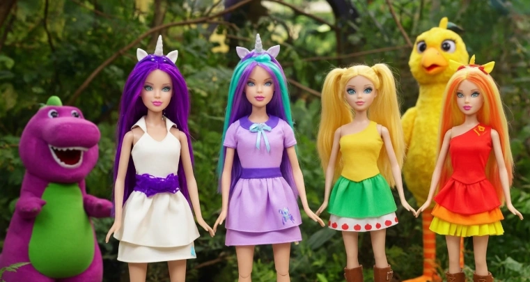 Barbie, My Little Pony, Sesame Street and Barney the Dinosaur ...