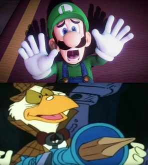 Luigi Scared of Dr. Von Goosewing by joseluislobatohumane (DeviantArt ...