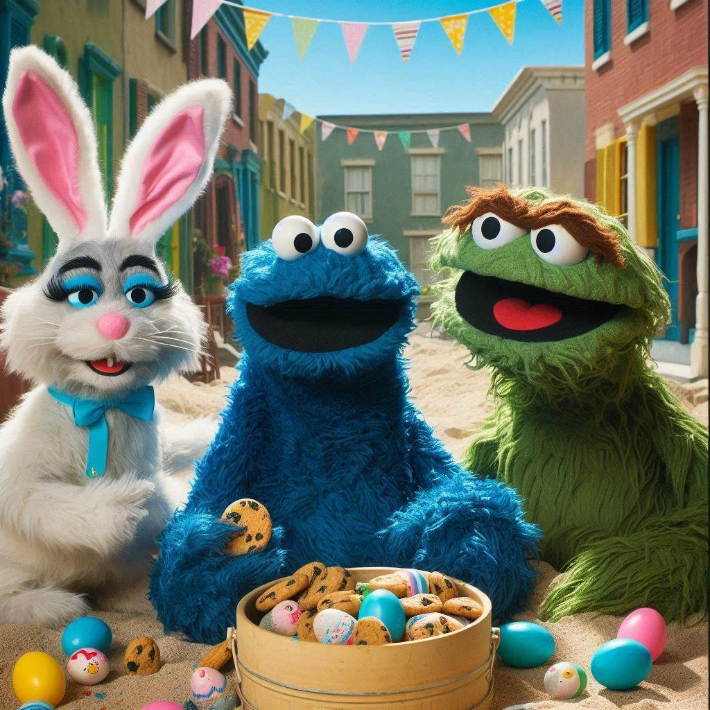 The Easter Bunny of Sesame Street II (AI stuff) | Fan art Fun Wiki | Fandom