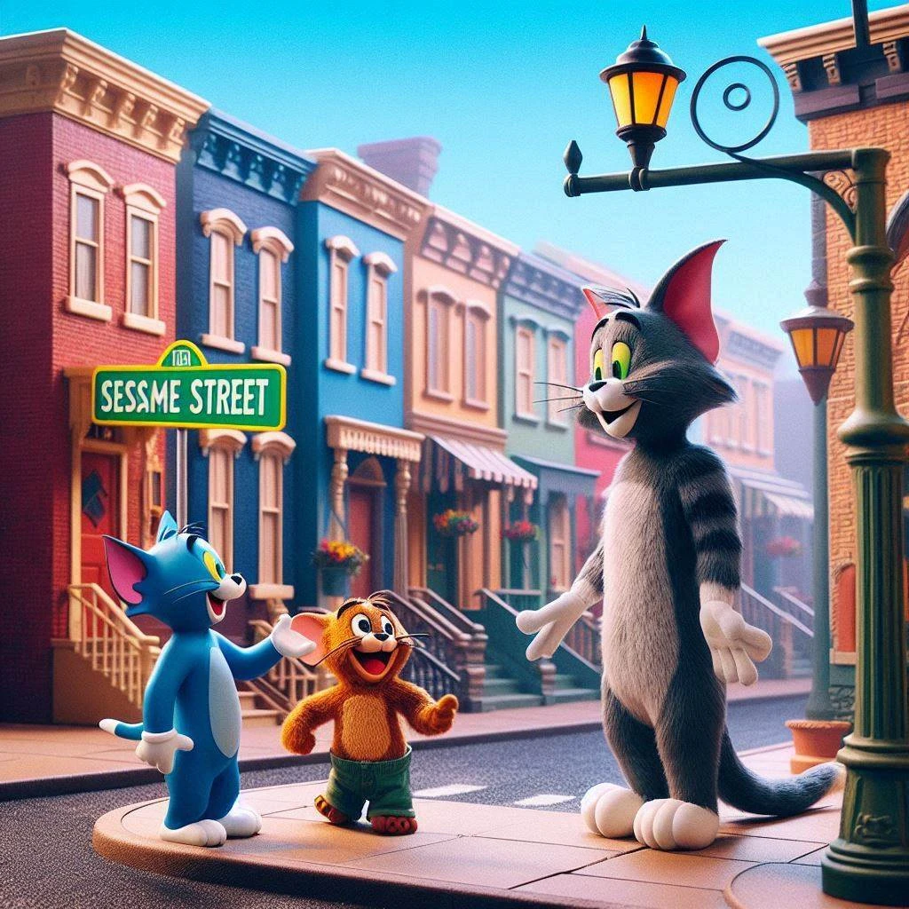Tom and Jerry on Sesame Street (AI stuff) | Fan art Fun Wiki | Fandom