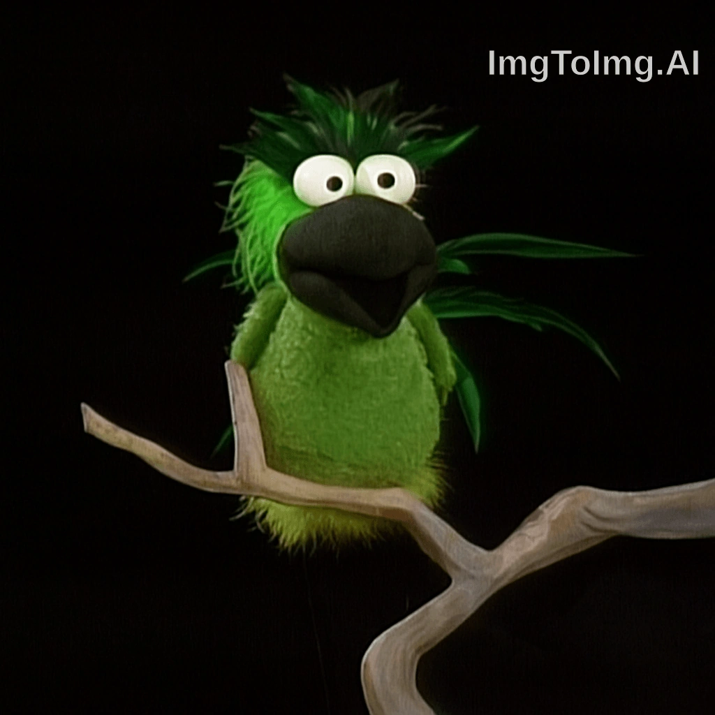 Green Muppet Bird with Black Beak | Fan art Fun Wiki | Fandom