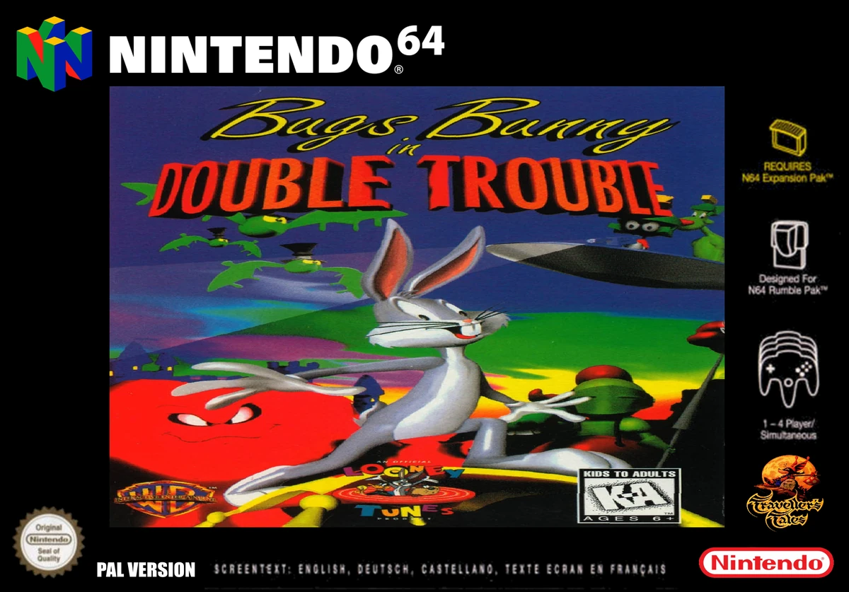 Bugs Bunny in Double Trouble (1997, Nintendo 64) (Video game stuff ...