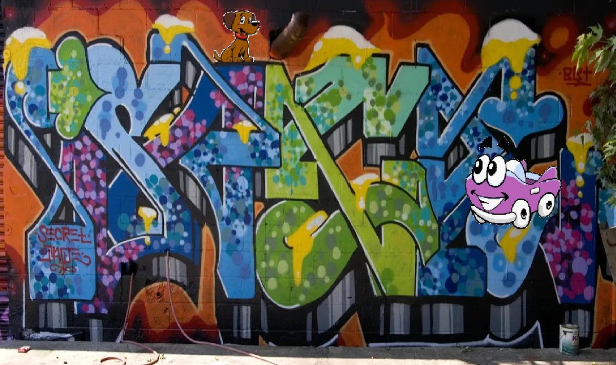 Putt-Putt graffiti street art (Street art, NYC art stuff) | Fan art Fun ...