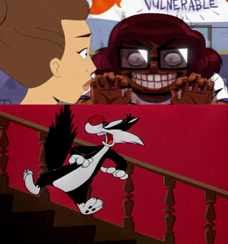Sylvester The Cat Is Scared Of Scary Velma By Maxiethefox2005