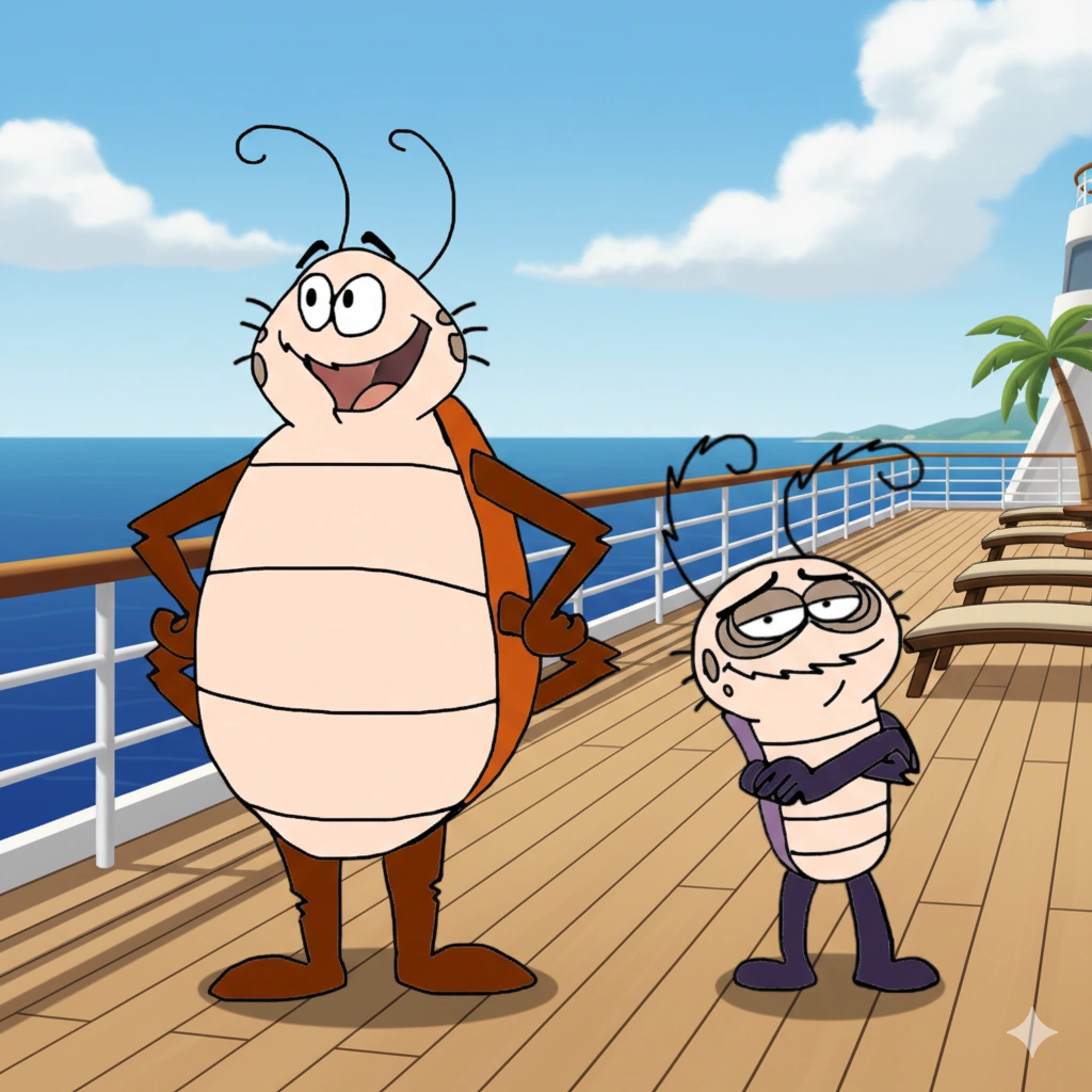 Rube Roach and Reg Roach in the Cruise Ship (Gemini) | Fan art Fun Wiki ...