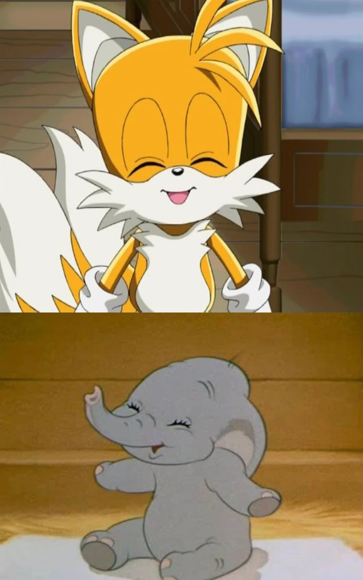 Tails Loves Baby Dumbo by MaxietheFox2005 (DeviantArt stuff) | Fan art ...