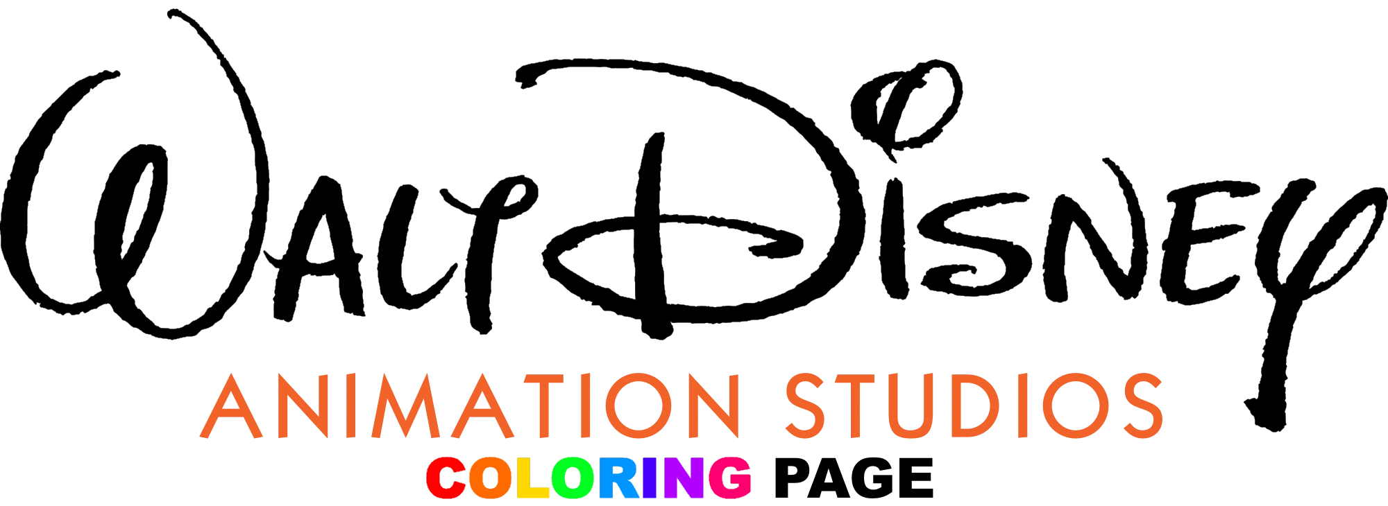 disney logo coloring pages