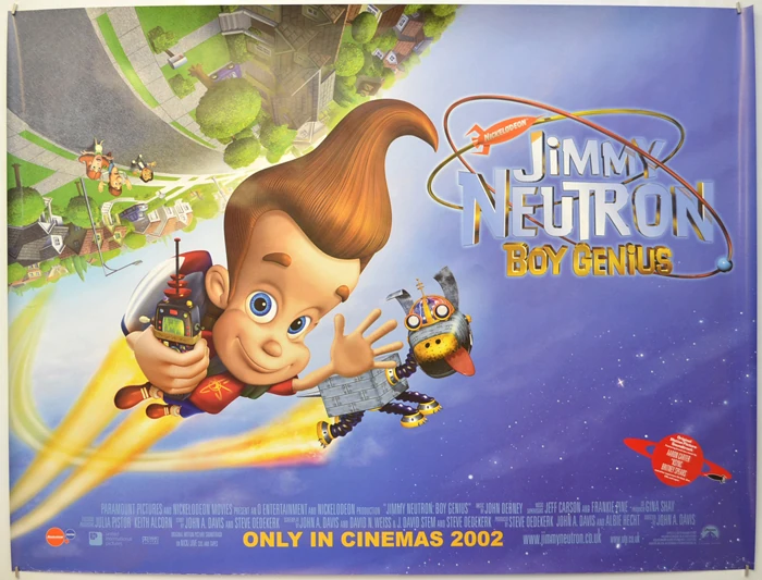 Jimmy Neutron Boy Genius Vhs Fermeture Jimmy Neutrón Con Lentes