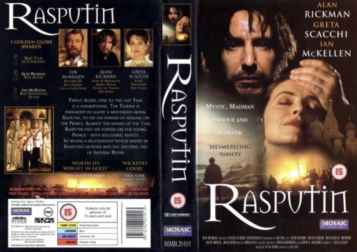 Opening to Rasputin (1996) UK Rental VHS (1997) | Fanmade Home Media Releases Wiki | Fandom