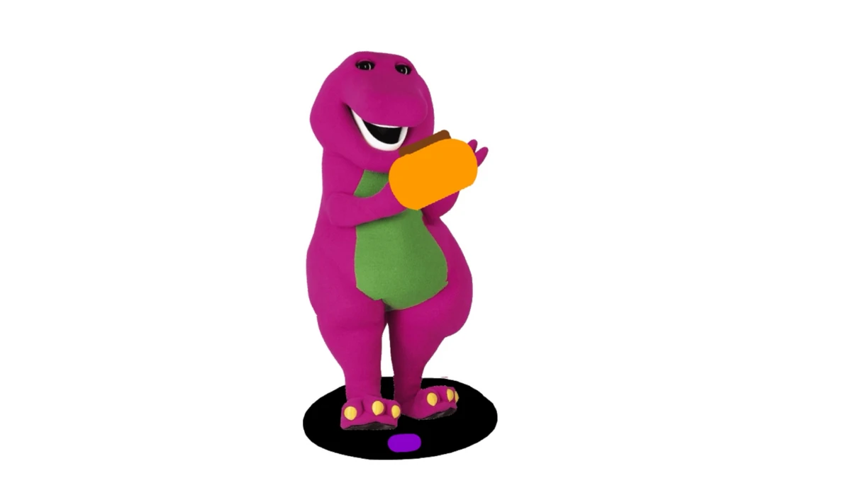 Singing Barney Holding A Pumpkin | Fanmade Modern & Classic Gemmy Items ...