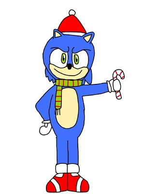 Airblown Inflatable Sonic with Candy Cane | Fanmade Gemmys Wiki | Fandom