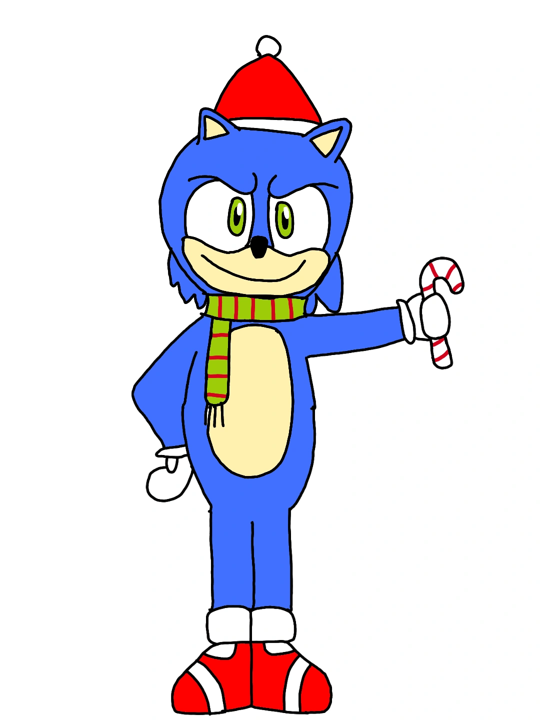 Airblown Inflatable Sonic with Candy Cane | Fanmade Gemmys Wiki | Fandom