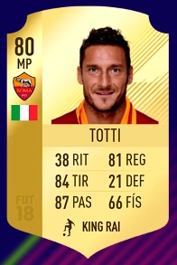 Francesco Totti Card FIFA 18 (80) | Fútbol Fanon Wiki | Fandom