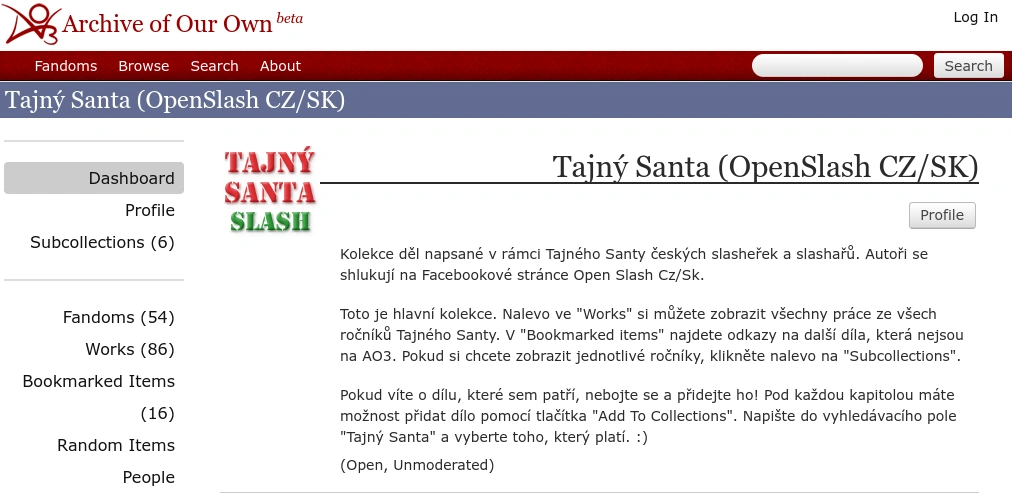 Sbírky na AO3 | Fanpolis Wiki | Fandom