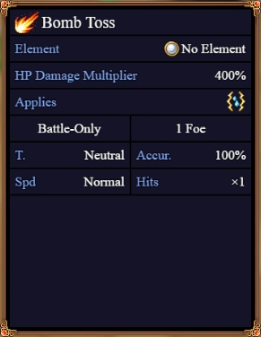 Bomb Toss | Fantasy World Souls Wiki | Fandom