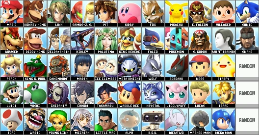 User blog:RedNocturneofFlame/My SSB4 Roster | Fantendo - Game Ideas ...