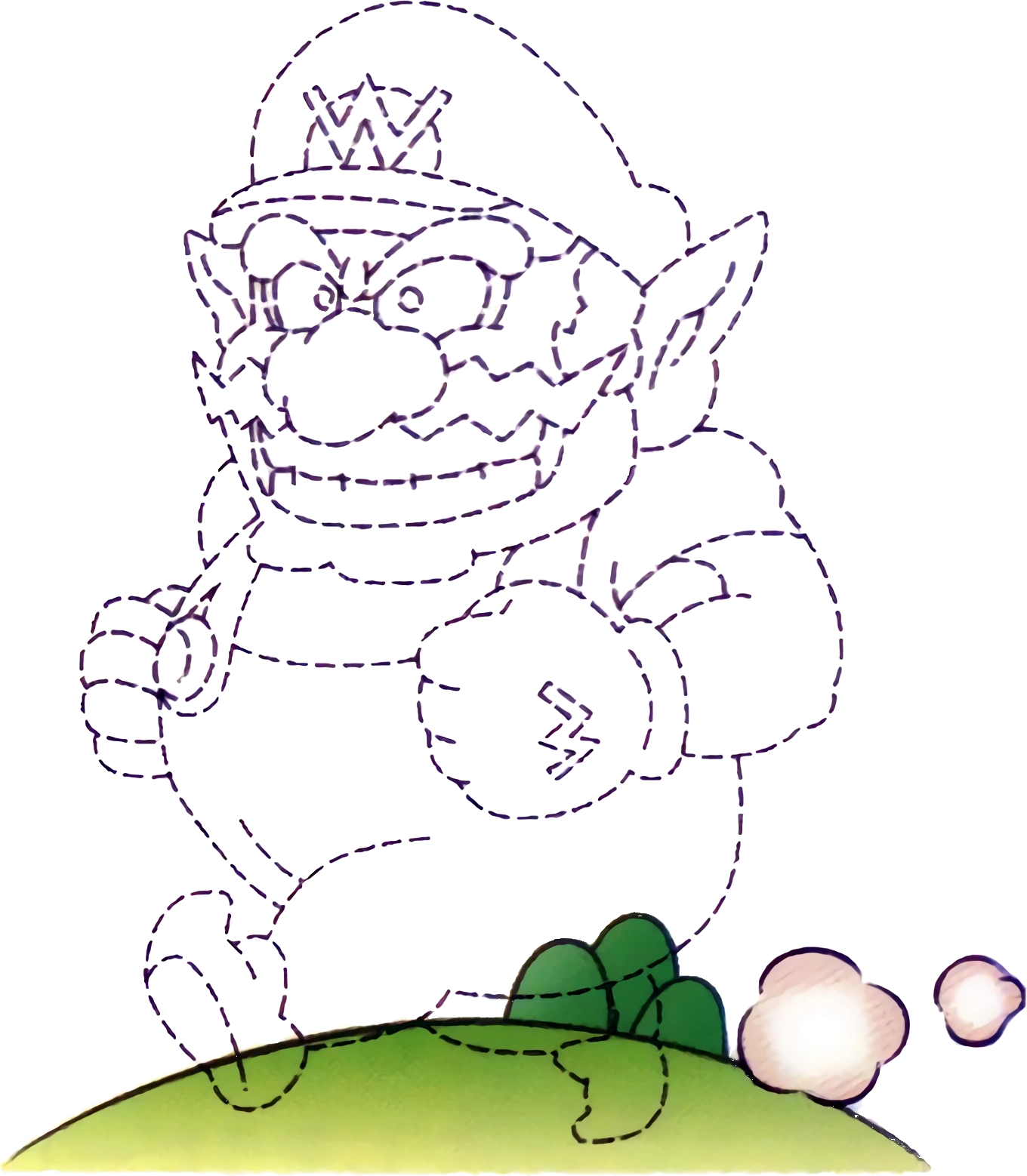 Wario Coloring Page