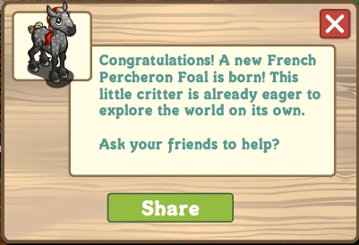 French Percheron Foal | FarmVille Wiki | Fandom