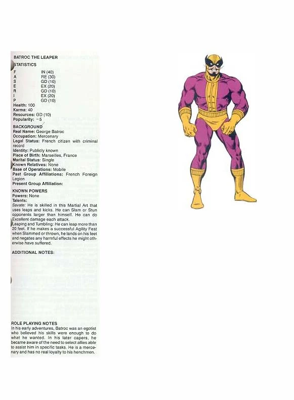 Batroc the Leaper | FASERIP Wiki | Fandom